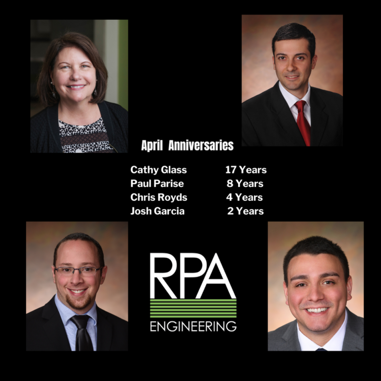 Celebrating April Anniversaries | RPA Engineering